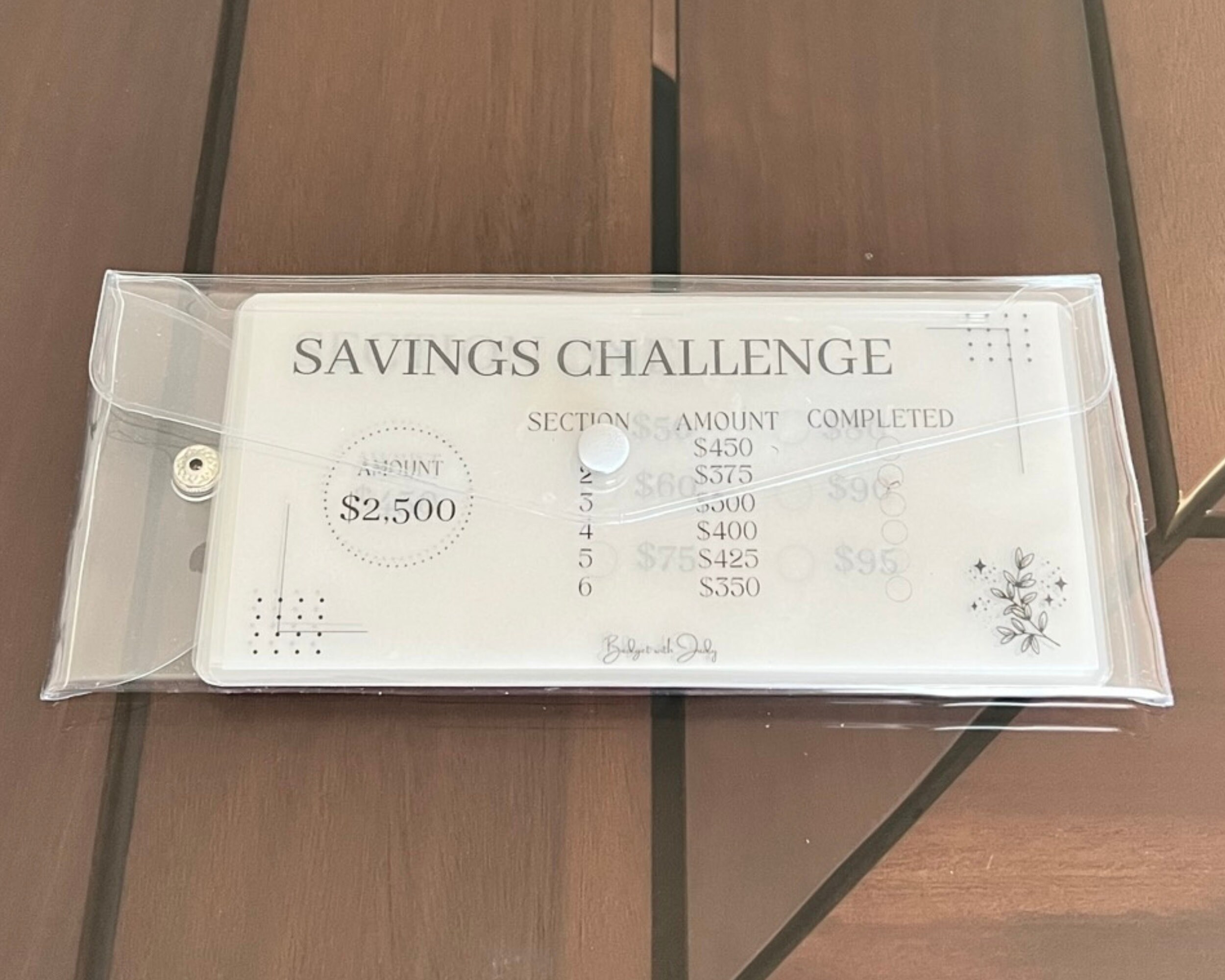 Clear Saving Challenge Pouch| Handmade Pouch| Back to Bank| Cash ...