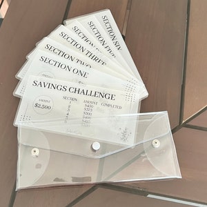 Clear Saving Challenge Pouch| Handmade Pouch| Back to Bank| Cash ...