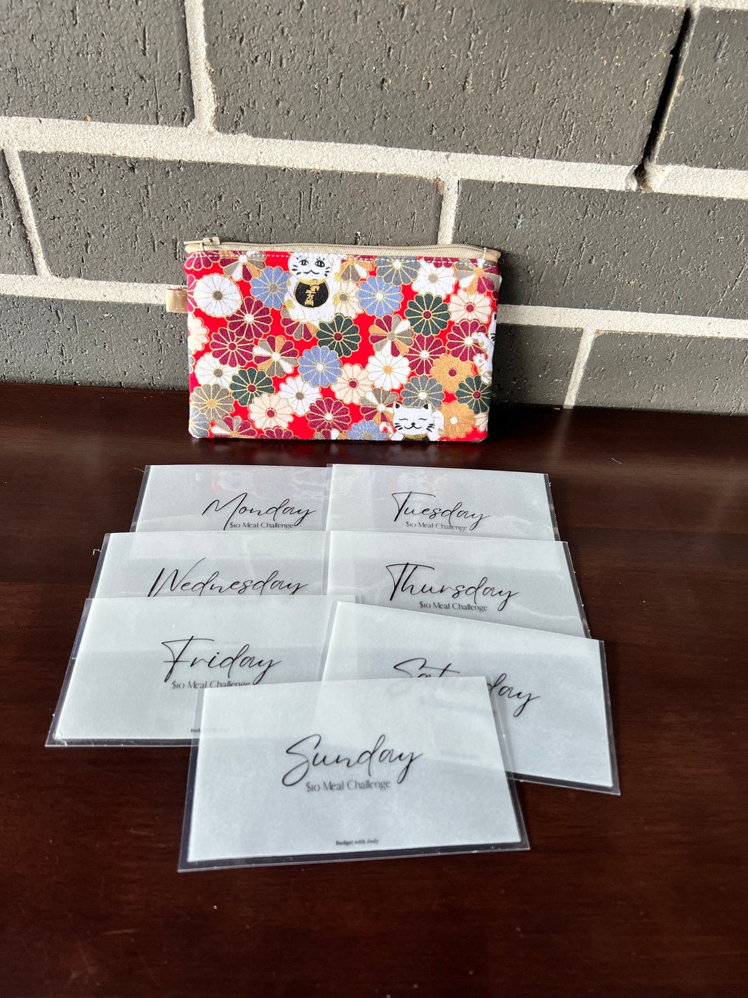 10 Dollar Meal Challenge| Saving Challenge Pouch| Handmade Pouch| Meal ...