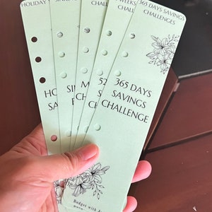 A6 Bookmarks Budget Binder Divider Budget Bookmark Dashboard Page ...