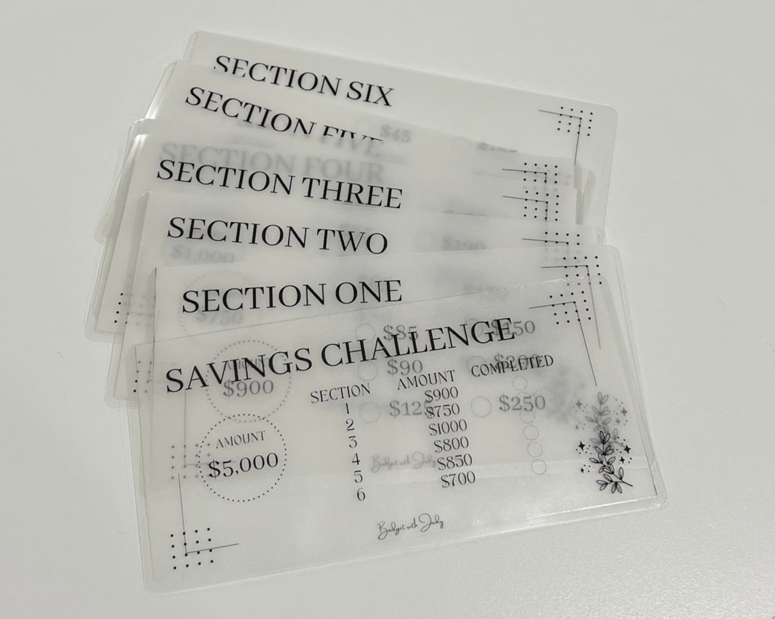 Clear Saving Challenge Pouch| Handmade Pouch| Back to Bank| Cash ...