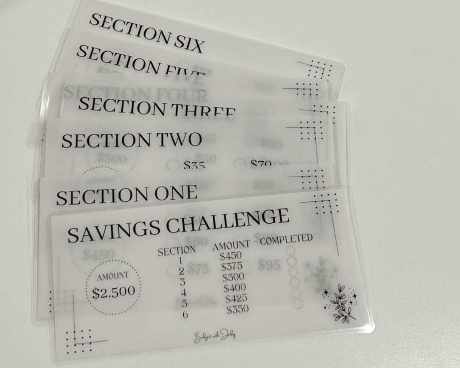 Clear Saving Challenge Pouch| Handmade Pouch| Back to Bank| Cash ...