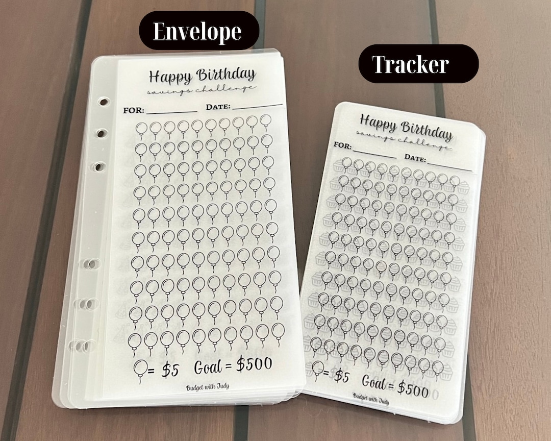 Family Birthday Savings Challenge | Vellum Cash Envelopes| Budget ...