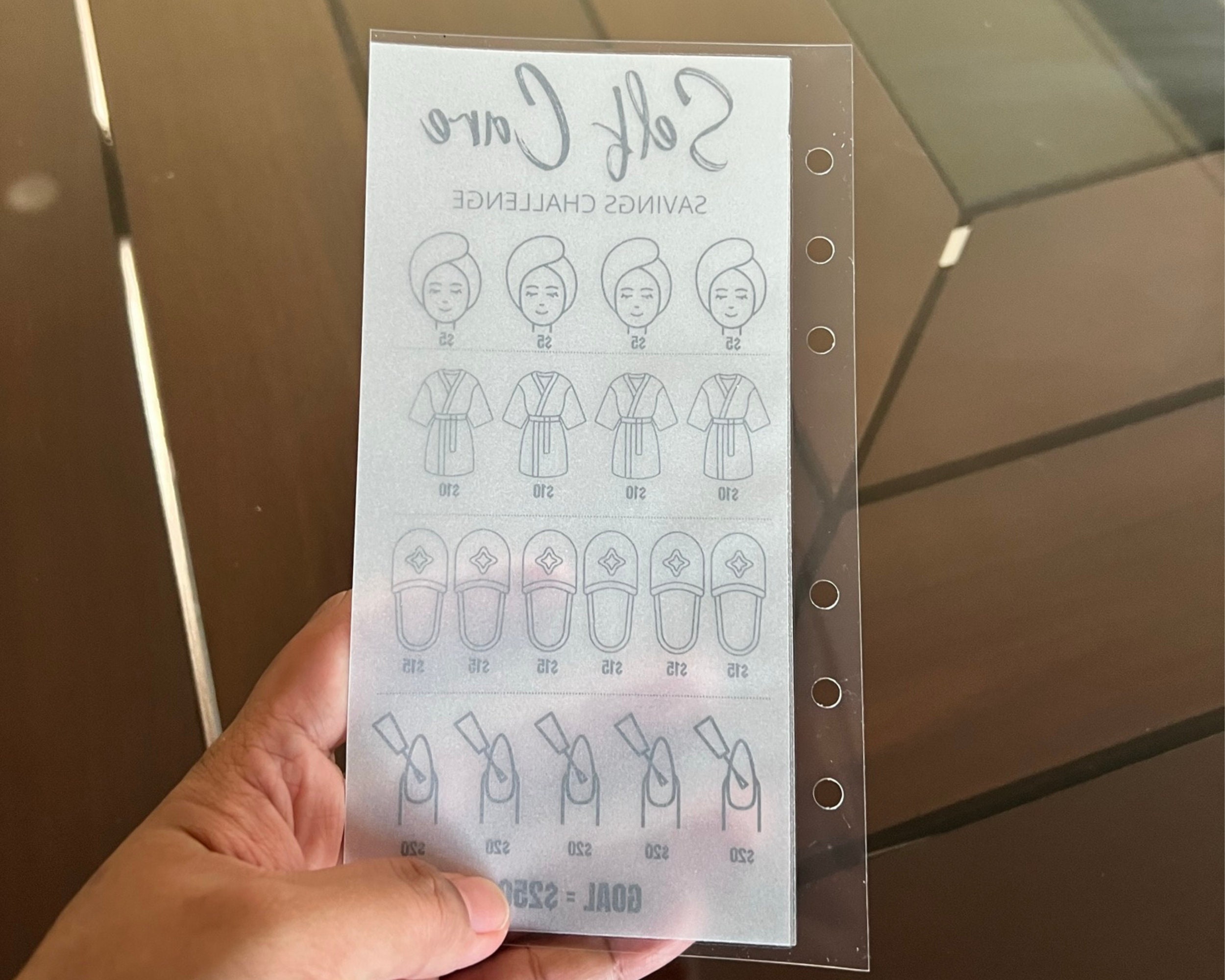 Savings Challenge Vellum Laminated Cash Envelopes Budget - Etsy Australia