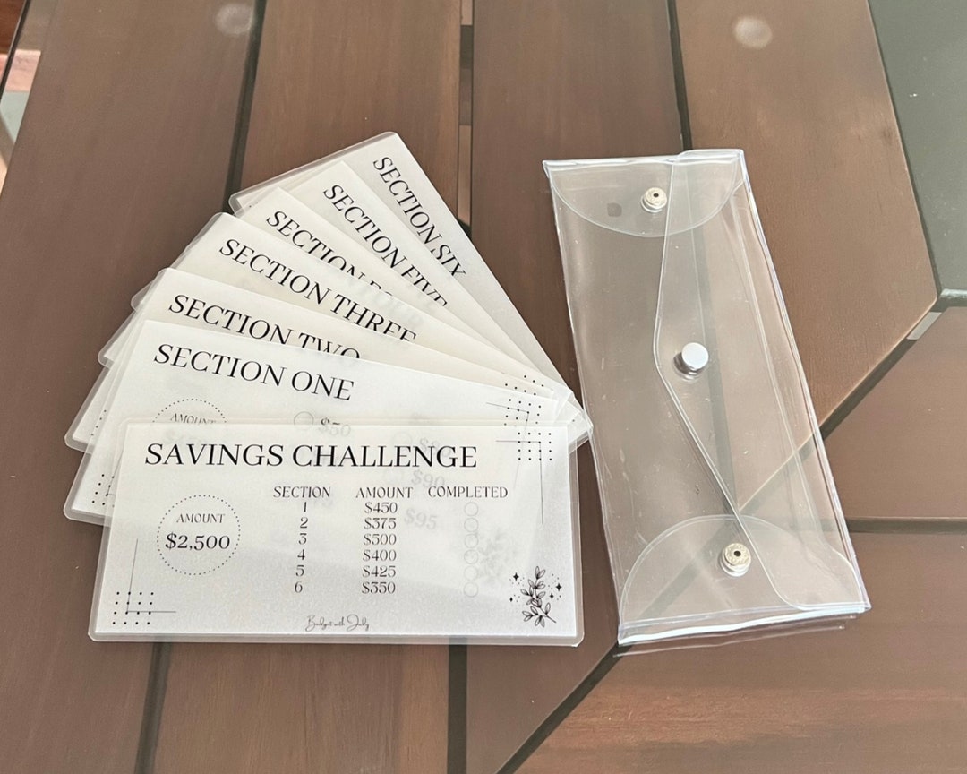 Clear Saving Challenge Pouch| Handmade Pouch| Back to Bank| Cash ...