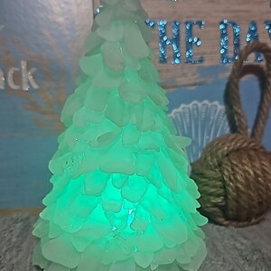 Genuine Caribbean Sea Glass Lighted Tree 7 Inch - Etsy