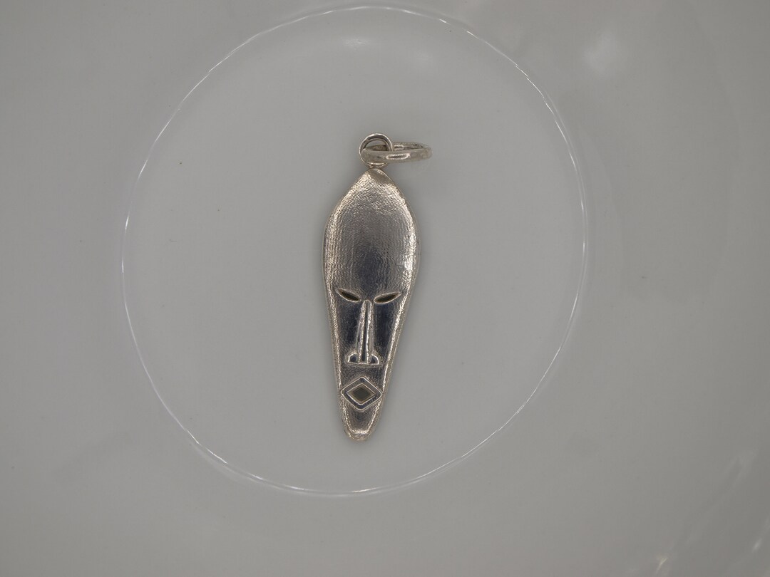 Fine Silver Authentic African Mask Replica. - Etsy