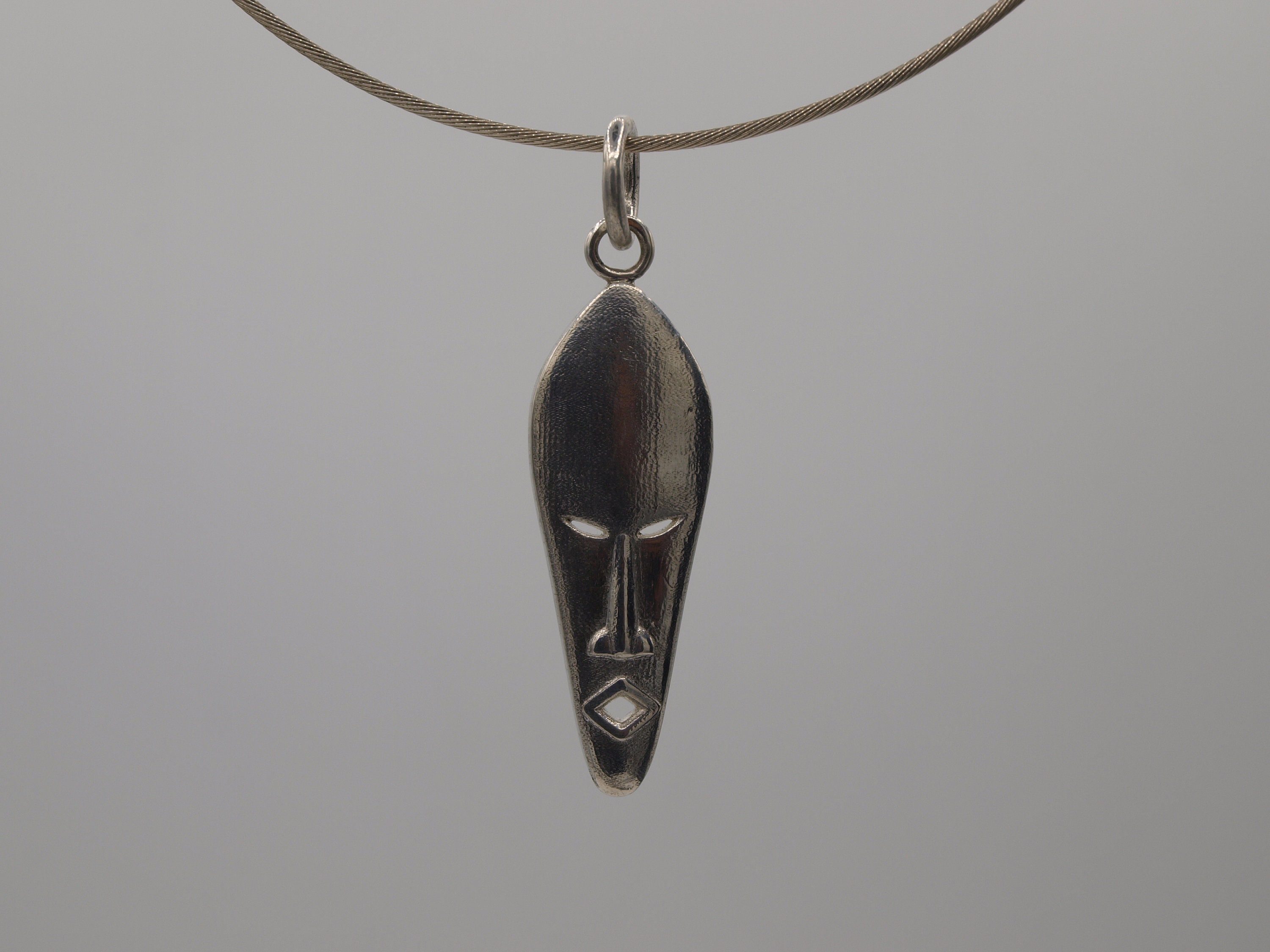 Fine Silver Authentic African Mask Replica. - Etsy
