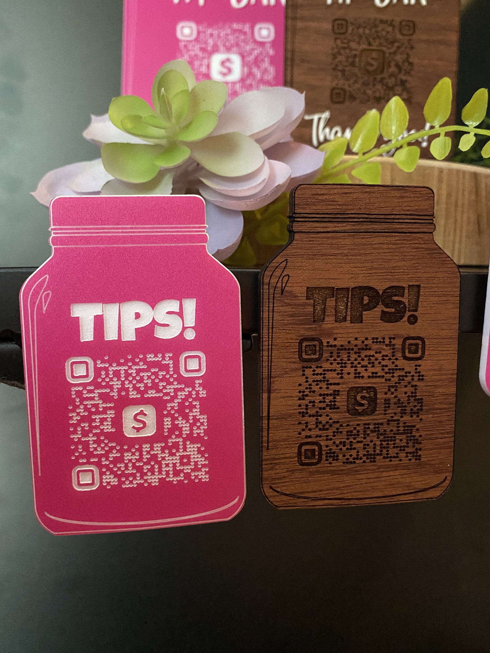DIGITAL FILE - QR Code Tip Jars and Buttons - Wearable & Magnets - Cash ...