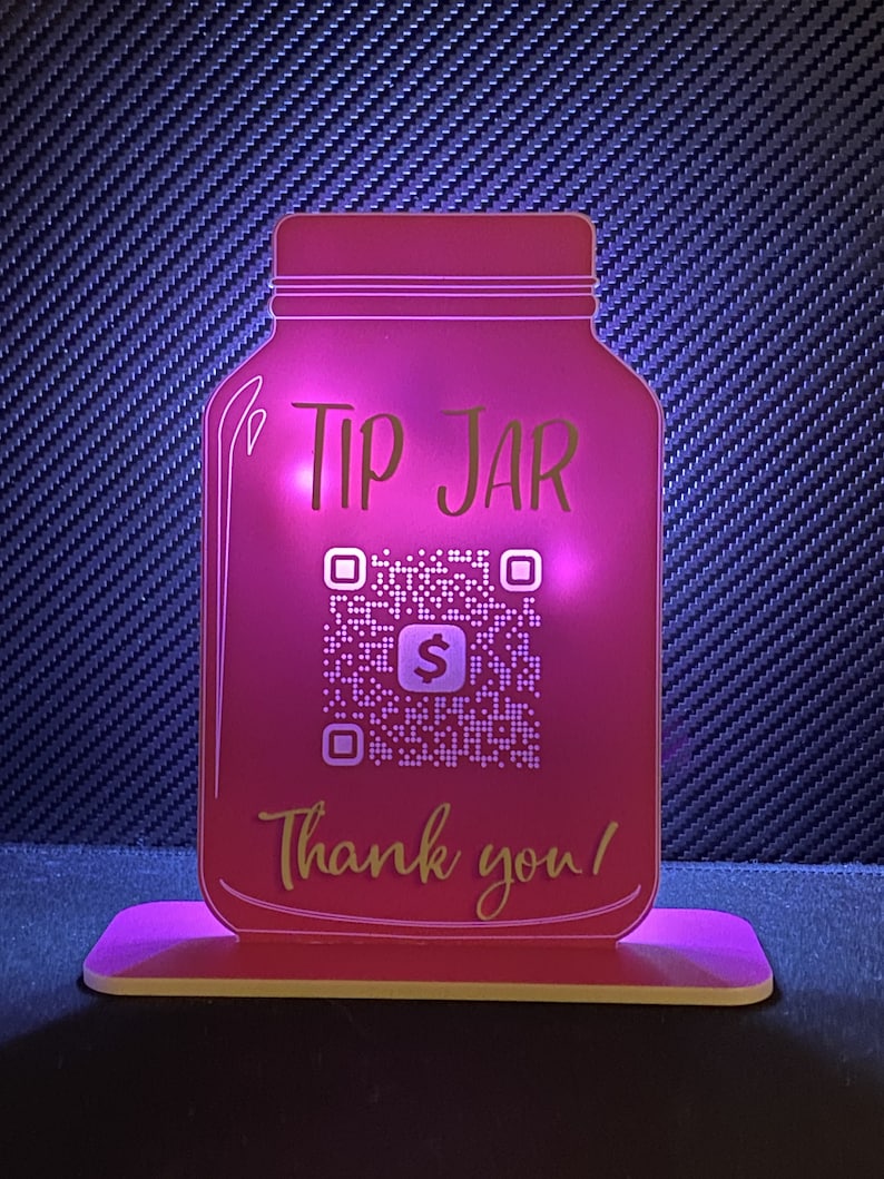 DIGITAL FILE - QR Code Tip Jars and Buttons - Wearable & Magnets - Cash App, Venmo, Paypal ...