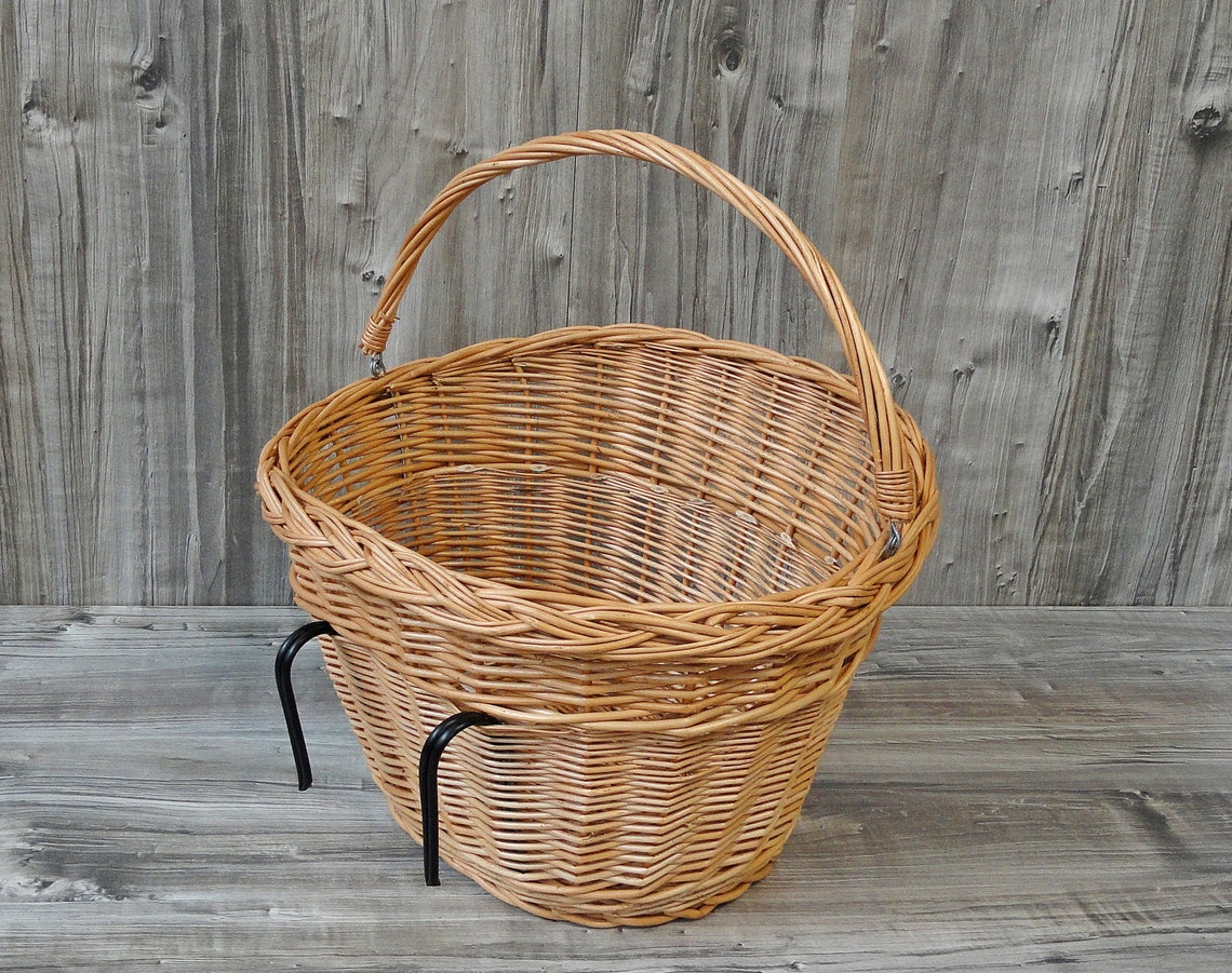Wicker Bike Basket Hand Made Wicker Basket Front Handlebar - Etsy