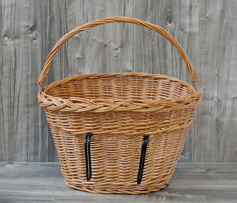 Wicker Bike Basket Hand Made Wicker Basket Front Handlebar - Etsy