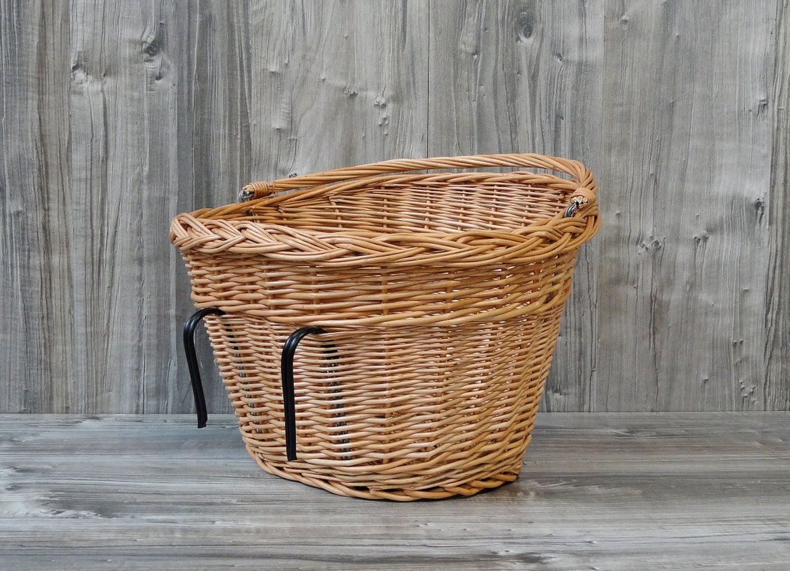 Wicker Bike Basket Hand Made Wicker Basket Front Handlebar - Etsy