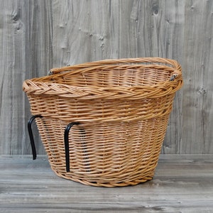 Wicker Bike Basket Hand Made Wicker Basket Front Handlebar - Etsy
