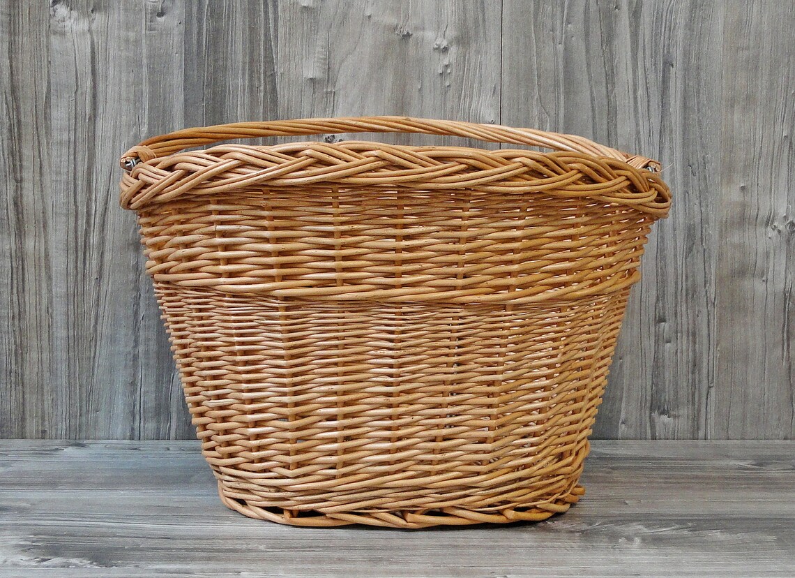 Wicker Bike Basket Hand Made Wicker Basket Front Handlebar - Etsy