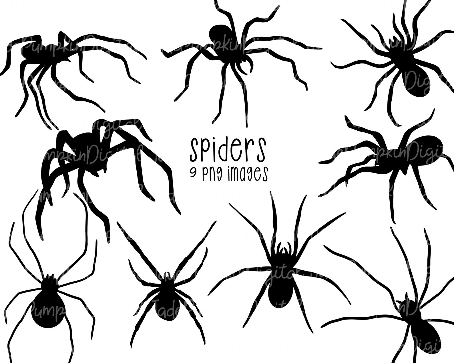 Spider Clipart, Png Spiders, Spider Cut Files, Halloween Clipart ...