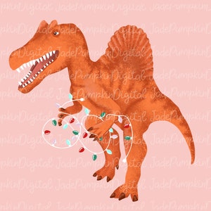 Christmas Clip Art, Dinosaur Christmas Clipart, Christmas Dinosaurs ...