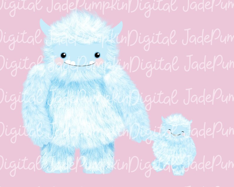 Cute Christmas Clip Art, Yetis, Yeti Clip Art, Abominable Snowman, Snow ...