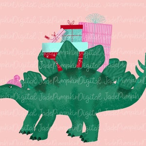 Christmas Clip Art, Dinosaur Christmas Clipart, Christmas Dinosaurs ...