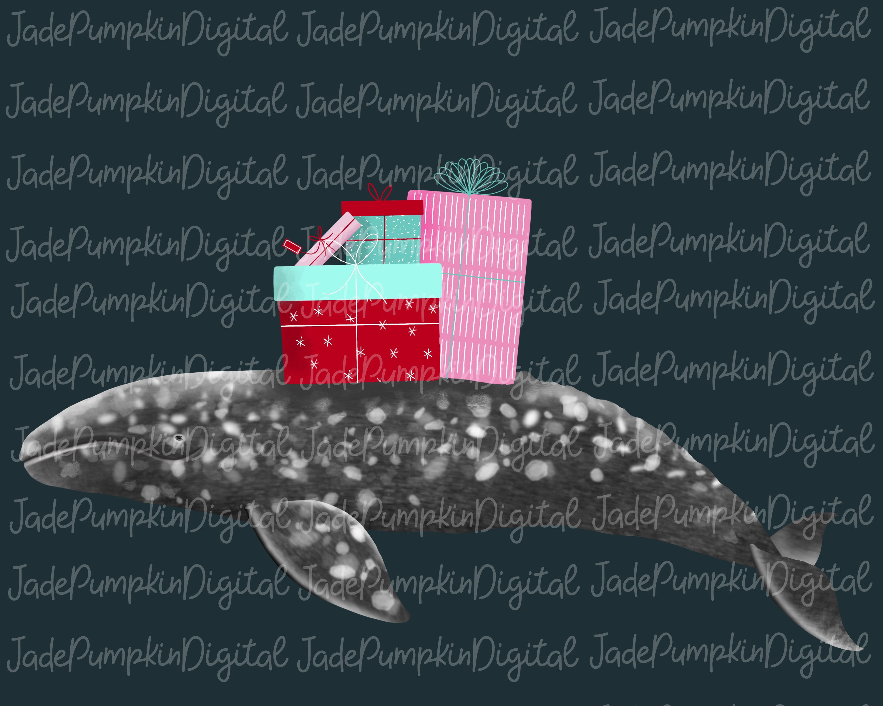 Christmas Clip Art, Whale Christmas Clip Art, Whale Clip Art, Whale ...