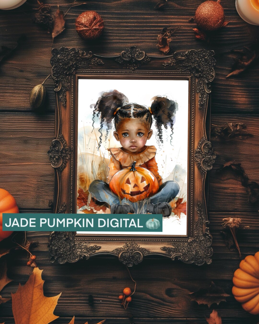 Halloween Digital Art, Cute Halloween Prints, Digital Halloween Set ...