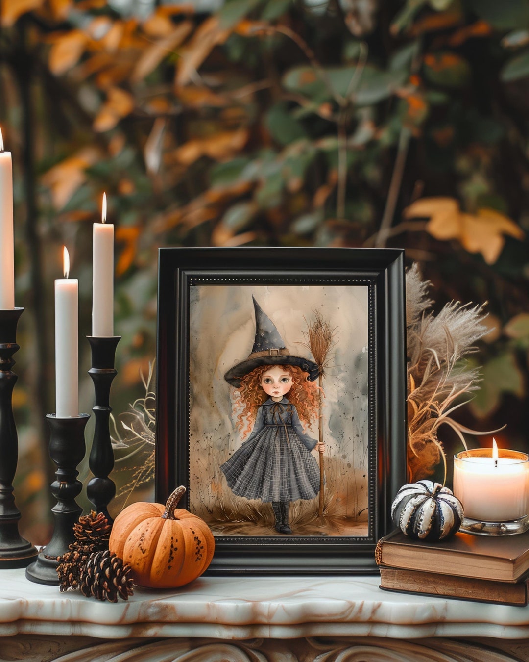 Halloween Digital Art, Haunted House Art, Digital Halloween Set ...