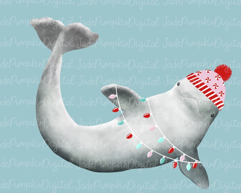 Christmas Clip Art, Whale Christmas Clip Art, Whale Clip Art, Whale ...