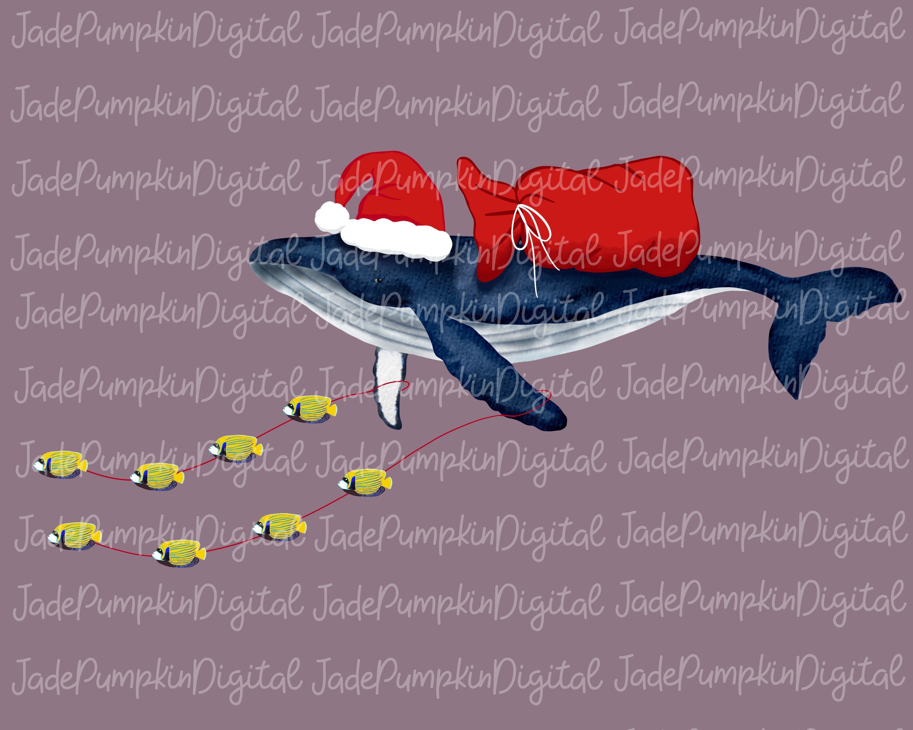 Christmas Clip Art, Whale Christmas Clip Art, Whale Clip Art, Whale ...