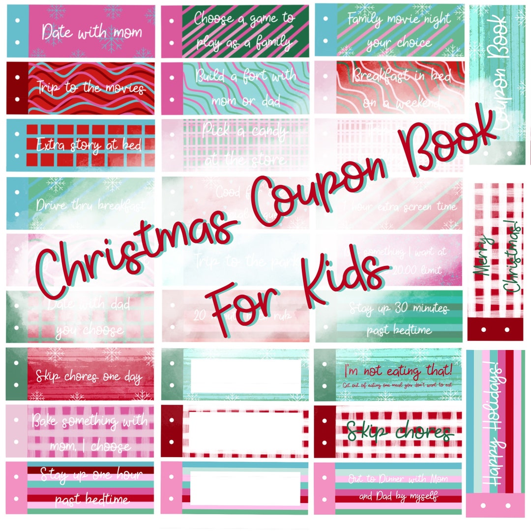 Christmas Coupon Book for Kids, Christmas Gifts for Kids, Non Present ...