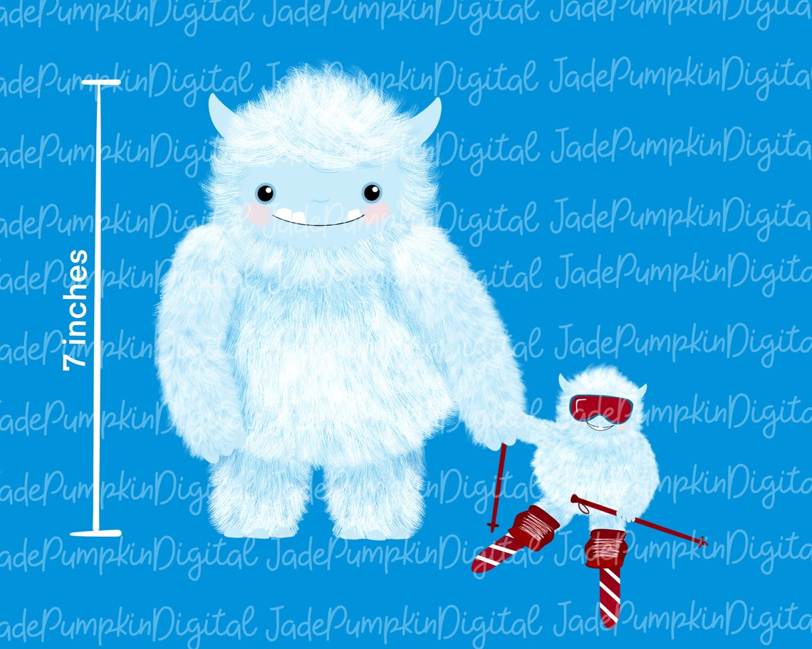 Digital Download Yeti Art Snowboarding Clip Art Hockey Clip - Etsy