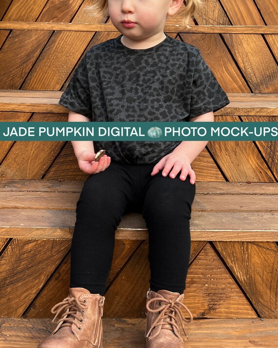 Toddler Rabbit Skins Mock Ups Black Leopard Rabbit Skin T - Etsy