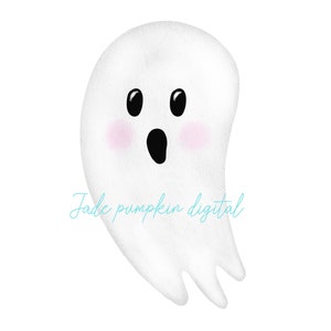Ghost Clipart, Cute Ghosts Clipart, Halloween Clipart, Watercolor ...