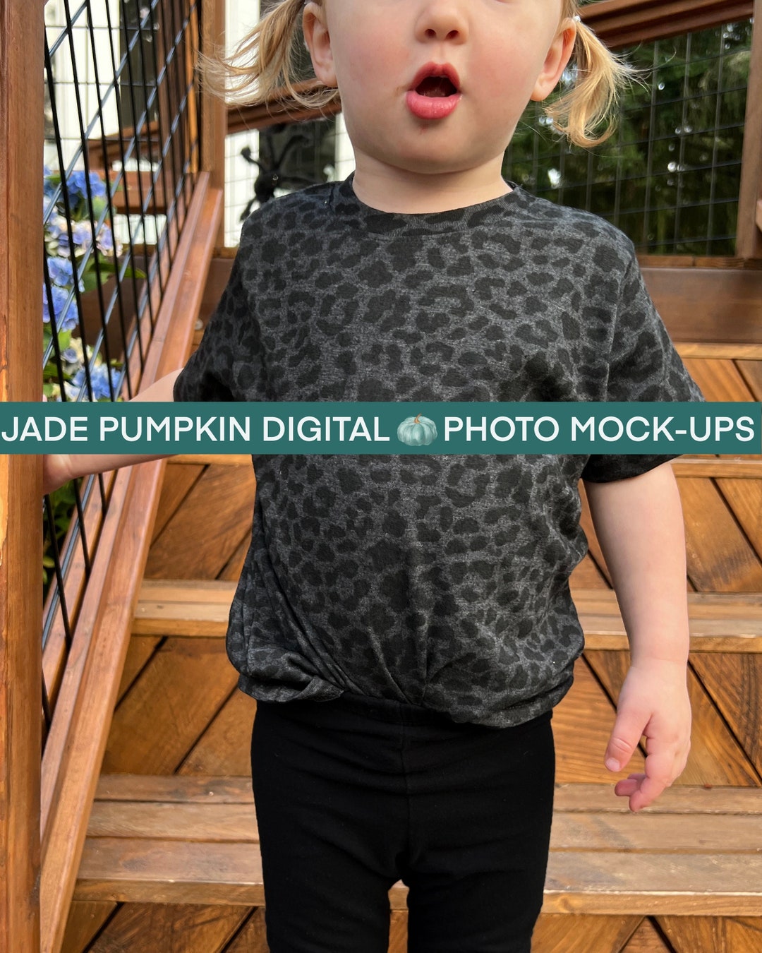 Toddler Rabbit Skins Mock Ups, Black Leopard Rabbit Skin T Shirt Mock ...