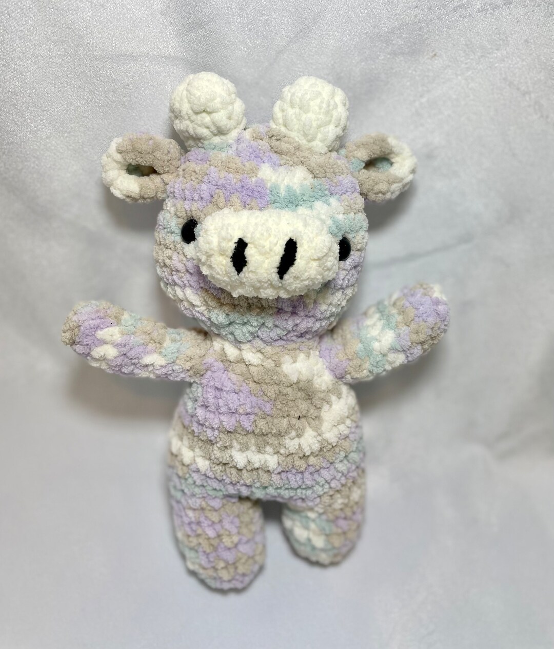 Crochet Cow Plush Amigurumi Multi Colored Cow Stuffed Animal Cow Toy ...