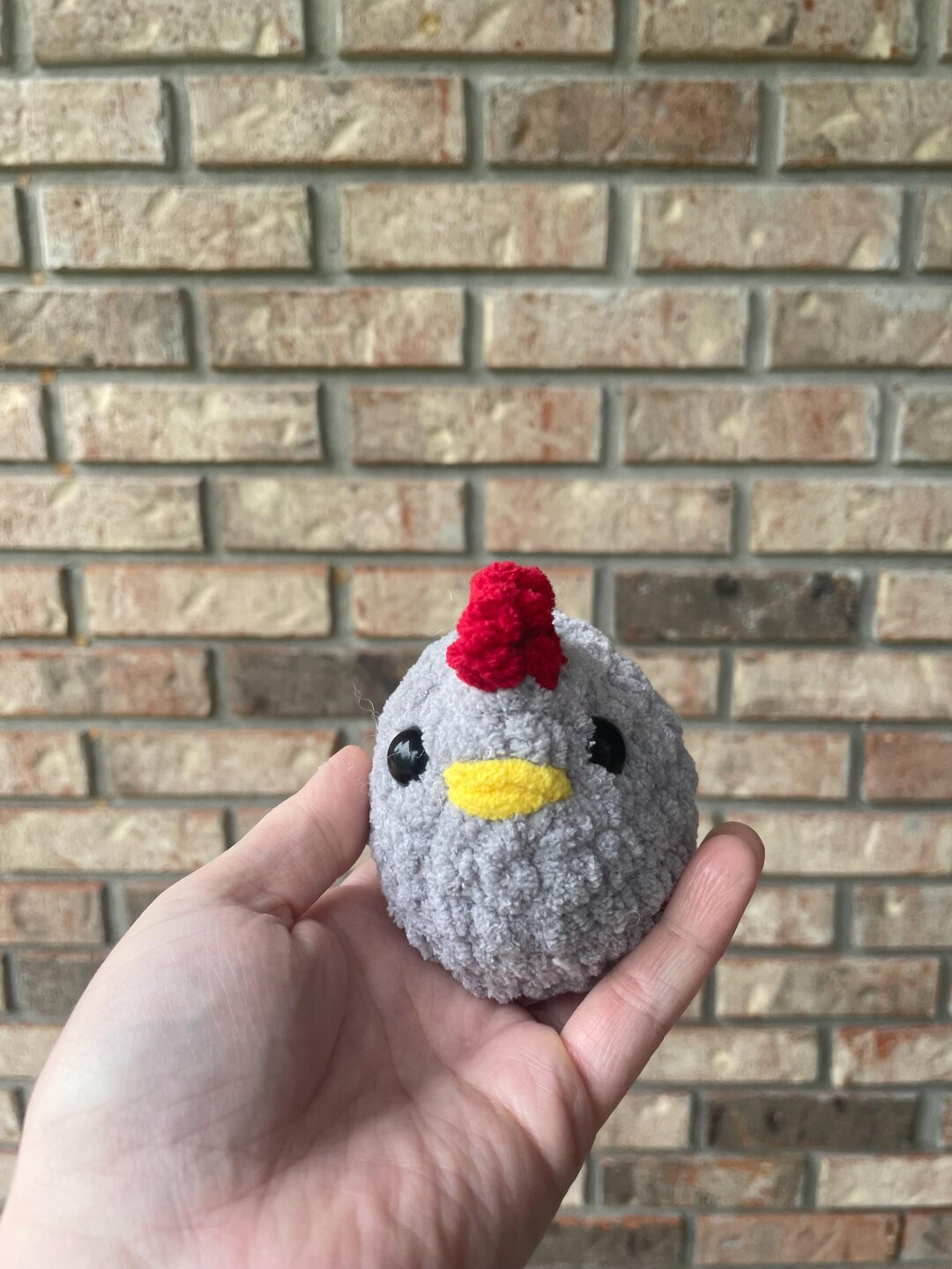 Crochet MINI Chicken Plushie, Grey - Etsy