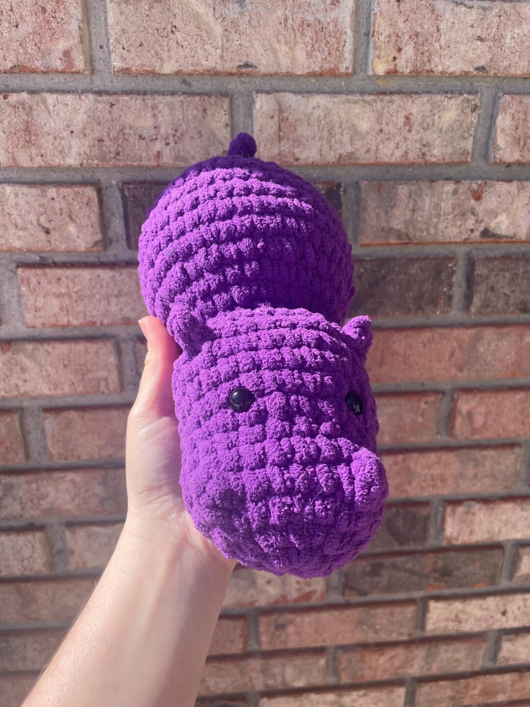 Crochet Hippopotamus, Crochet Hippo, Purple - Etsy