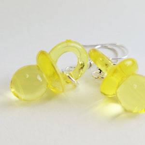 Retro 90s Nostalgia Plastic Pacifier Earrings (one Pair) | Colourful ...