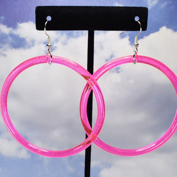 Plastic Hoop Earrings - Etsy