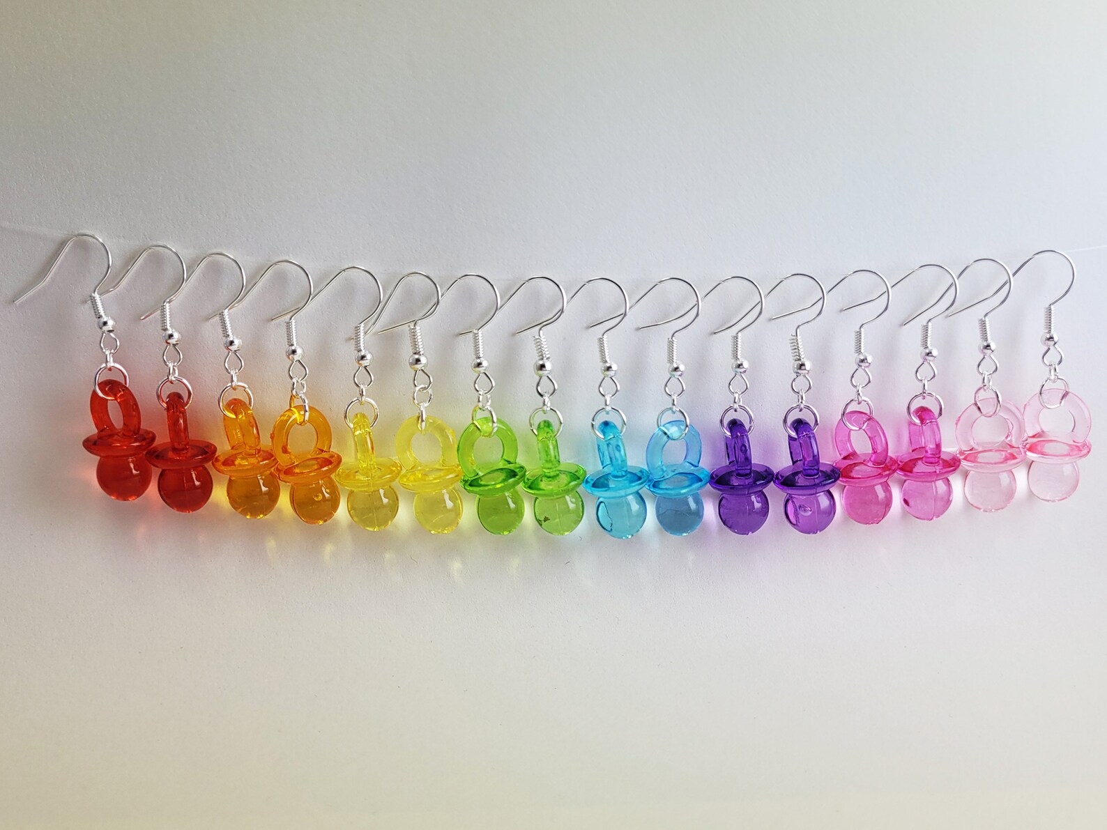 Retro 90s Nostalgia Plastic Pacifier Earrings one Pair - Etsy