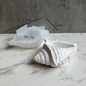 Sea Shell Shaped Vase Silicone Mold Aesthetic Candle Holder Molds Plant ...