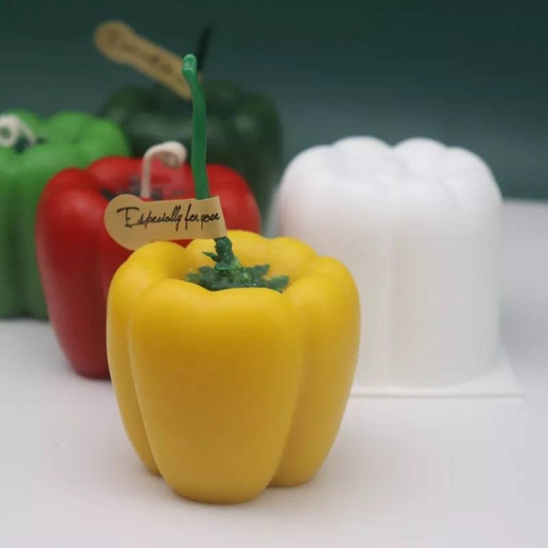 Bell Pepper Silicone Mold Candle Soap Chocolate Candy Cake Making Molds ...