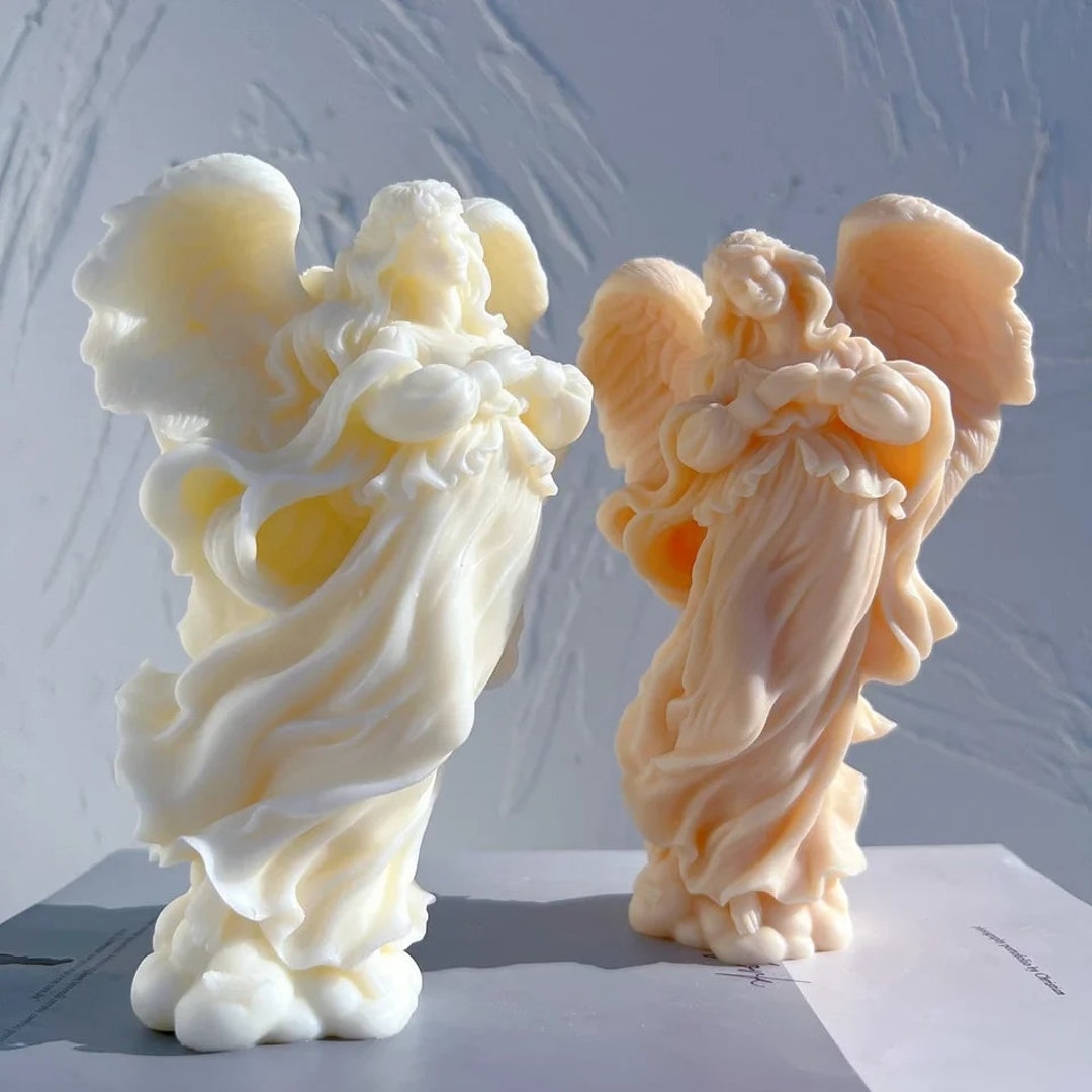Female Angel With Wings Big Food-grade Silicone Mold Candles Molds ...