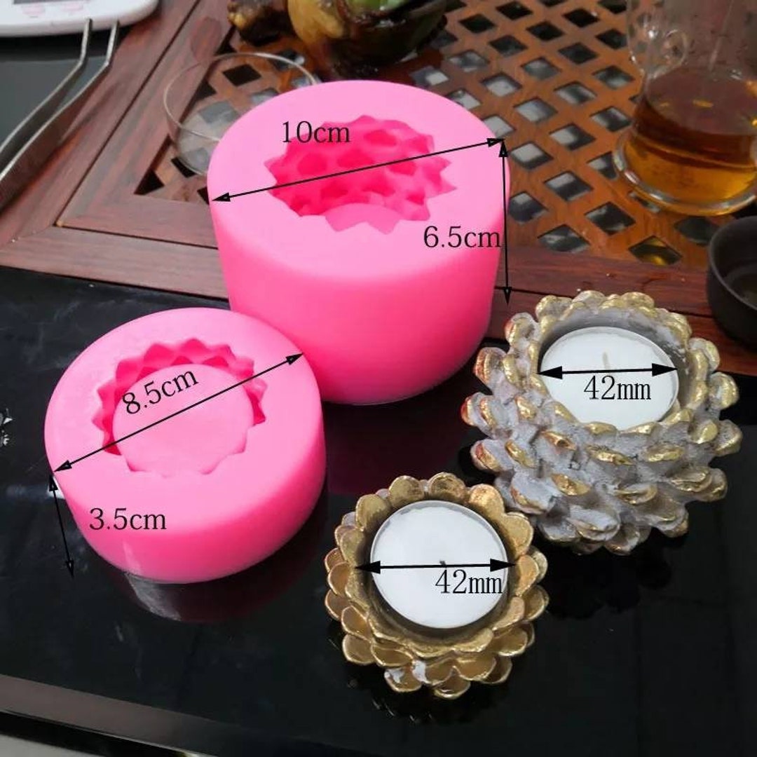 Large Pine Cone Aesthetic 3D Silicone Candle Holder Making - Etsy
