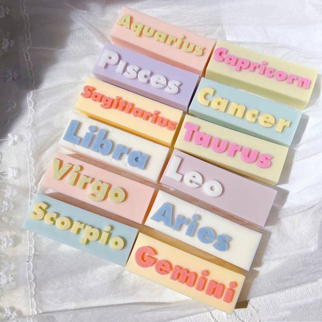 Cool Zodiac Sign Signs Silicone Candle Mold Candy Chocolate Making ...
