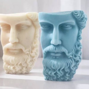 Large Zeus Head Silicone Mold Sky and Thunder God Candle Chocolate ...