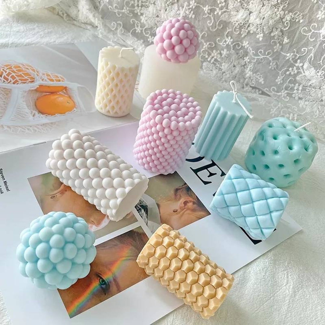 Aesthetic Artistic Abstract 3D Silicone Candle Making Mold Form Three ...