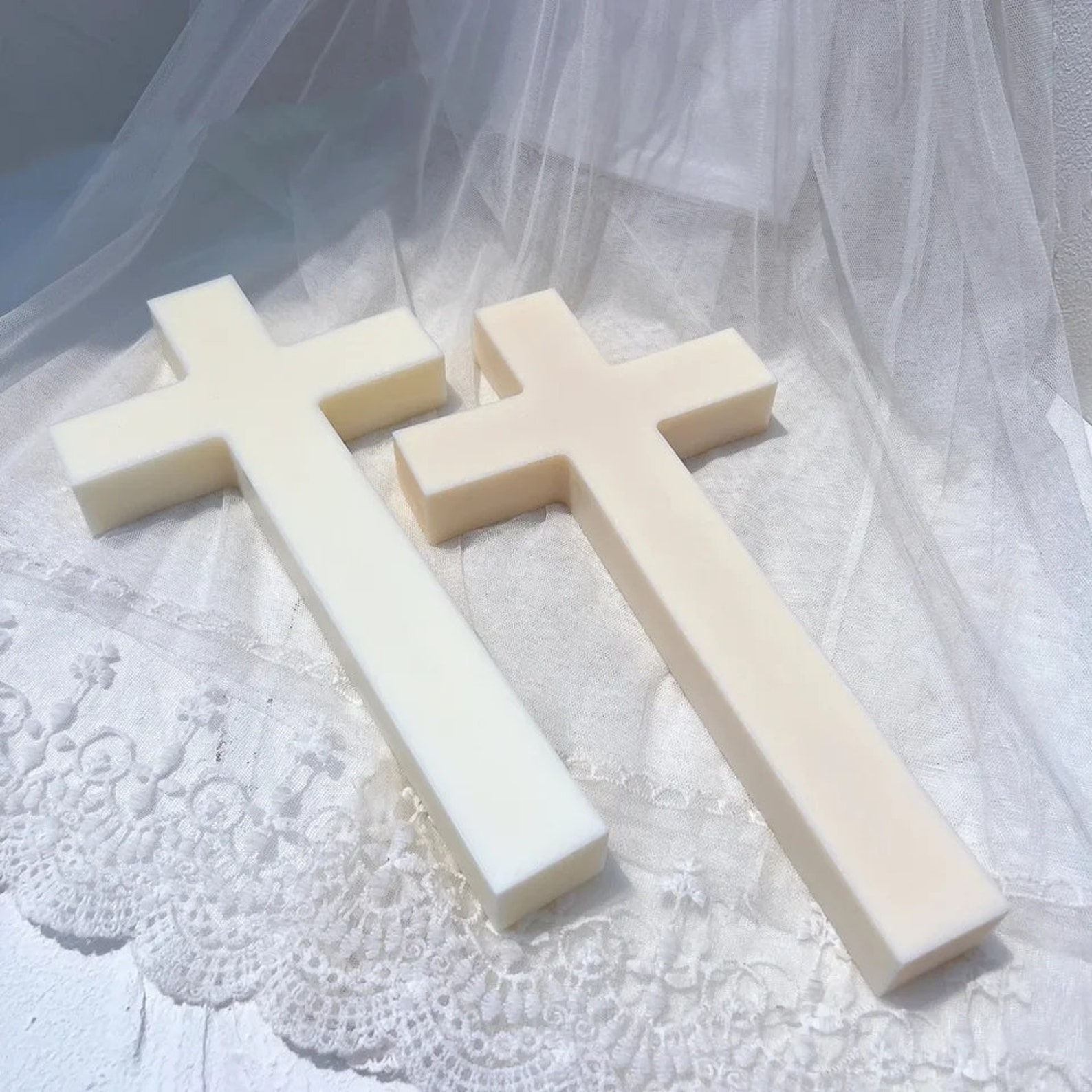 Large Cross Jesus Christ Food-grade Silicone Mold Candle Making Molds ...