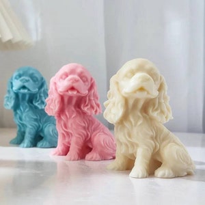 Cute Happy Poodle Labrador Labradoodle Dog Molds Bulldog 3D Puppy Big ...