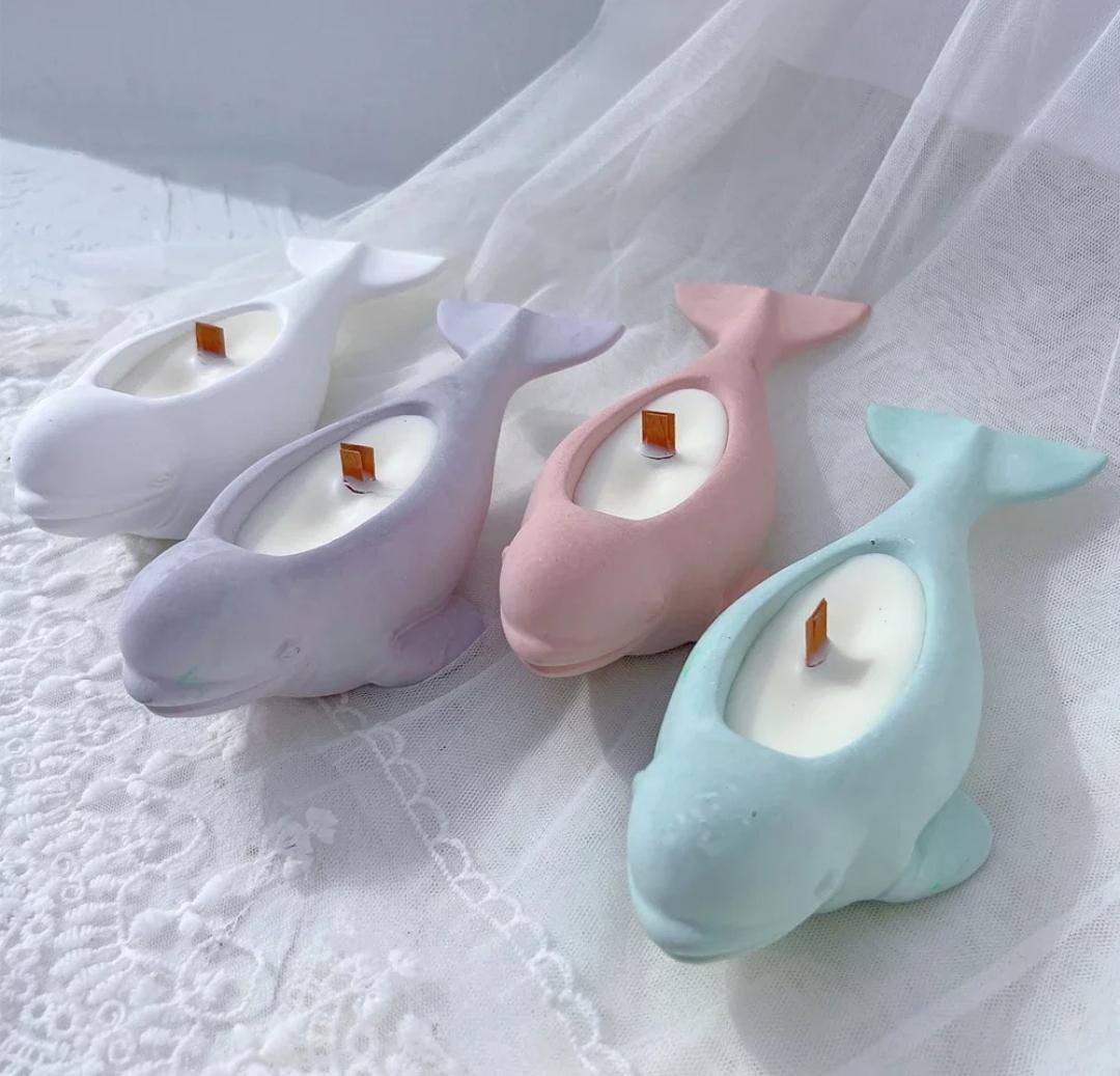 Large Beluga Whale Shaped Silicone Mold Flower Vase Pot Big Candle ...