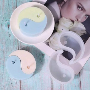 3D Yin Yang Silicone Mold Hippie Decoration Candle Making Chocolate ...